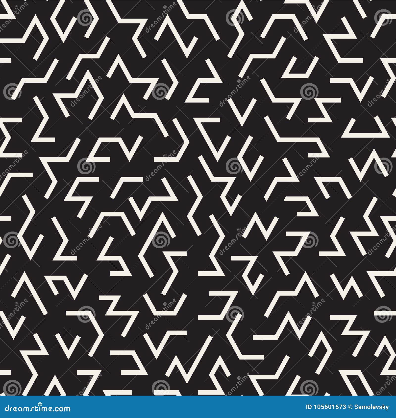 Irregular Tangled Shapes. Abstract Geometric Design. Vector Seamless ...