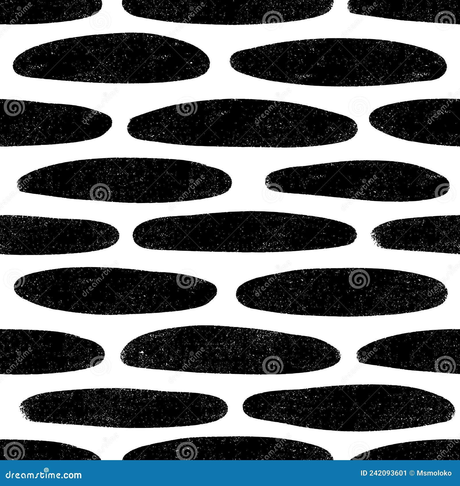 Irregular Textured Oval Shapes Seamless Pattern. Stock Vector ...