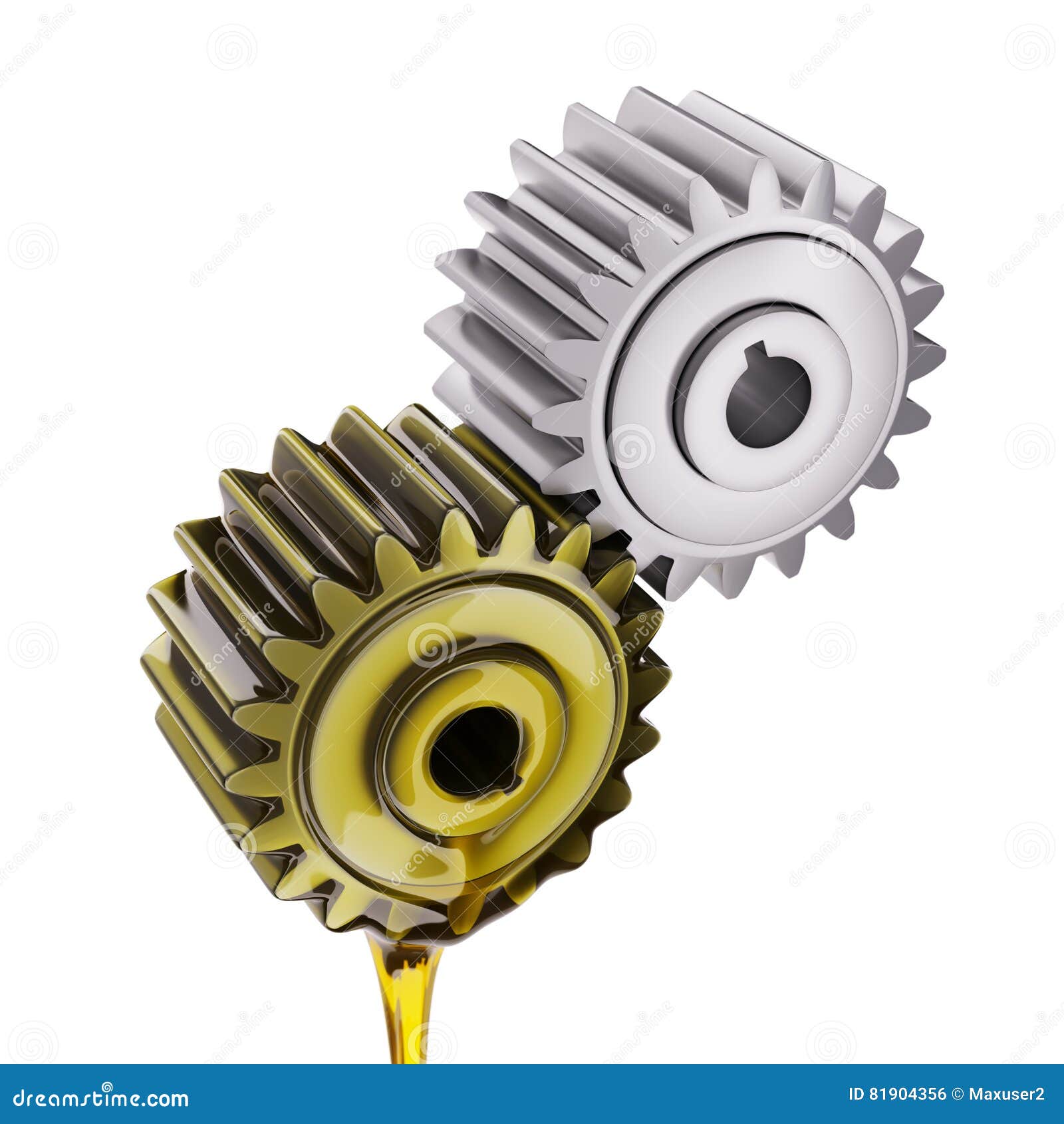 Irregularly Oiled Gears Teamwork Concept 3d Illustration Stock ...