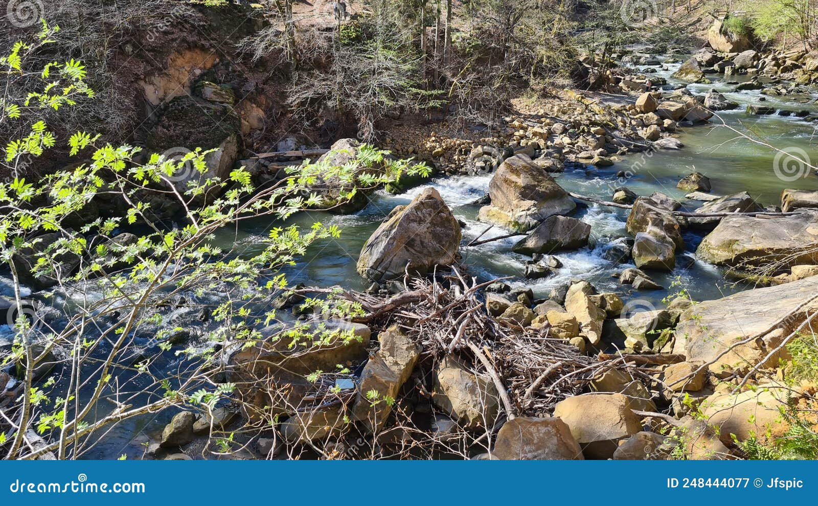 At the Irrel Waterfalls in the Eifel Stock Image - Image of brown ...