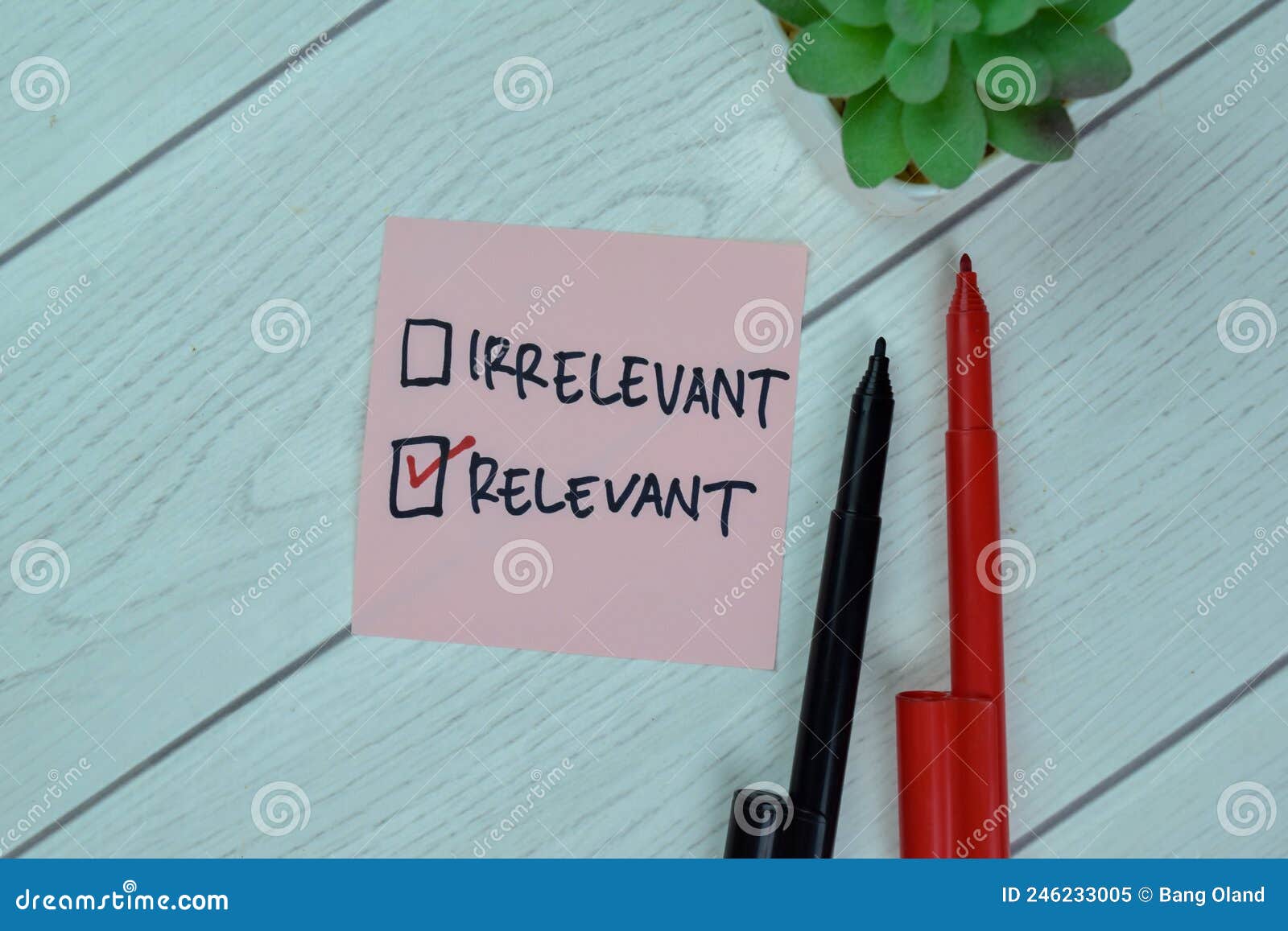 Irrelevant Versus Concept of Relevant Write on Sticky Notes Isolated on ...