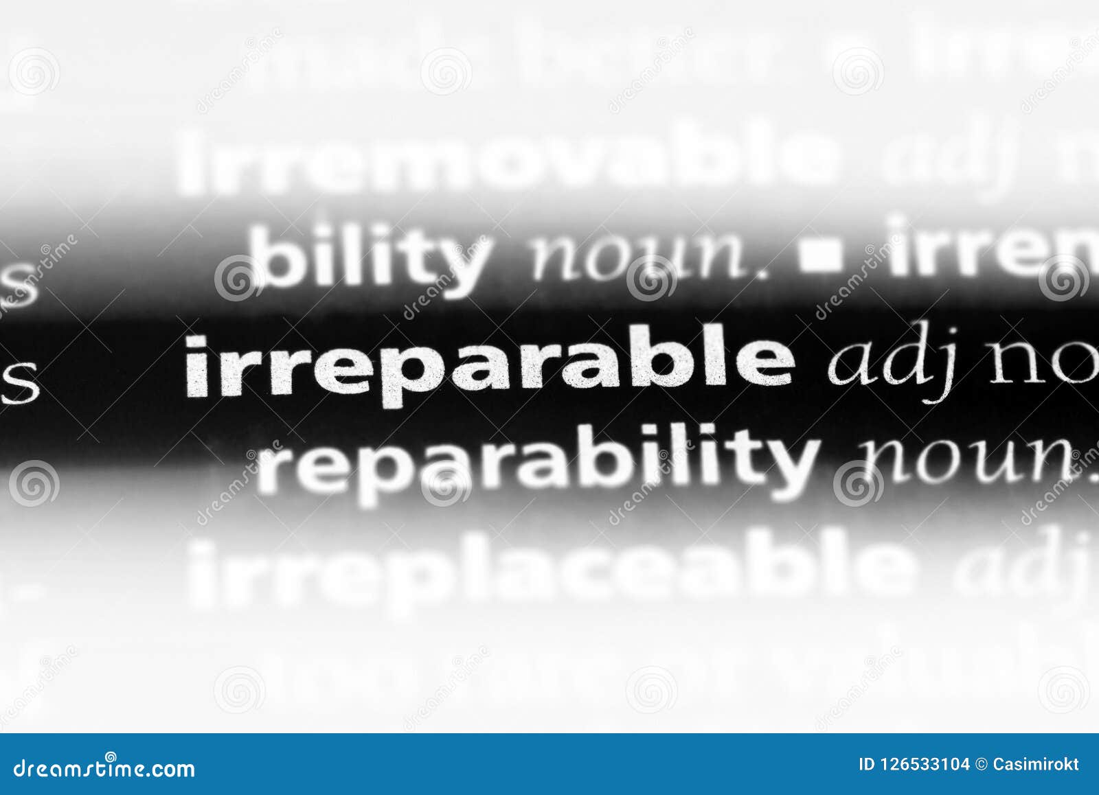 Word Irreparable Reparable Stock Photography | CartoonDealer.com #105780530
