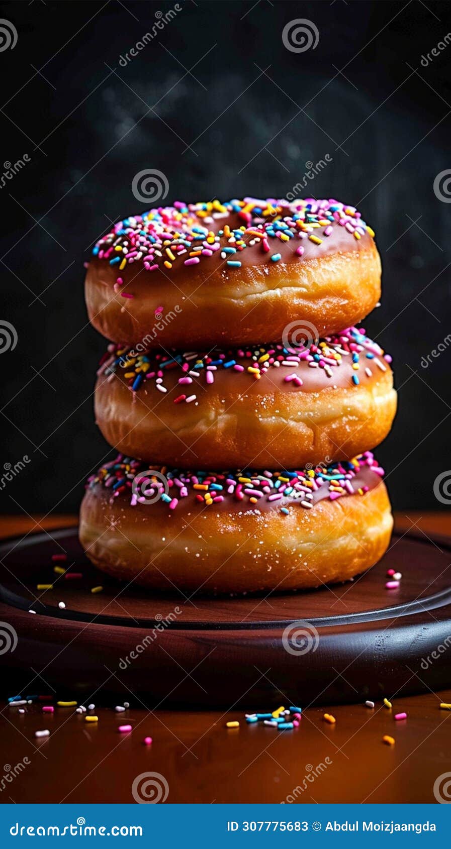 Irresistible Donuts Dark Background Sets the Stage for Text Placement ...
