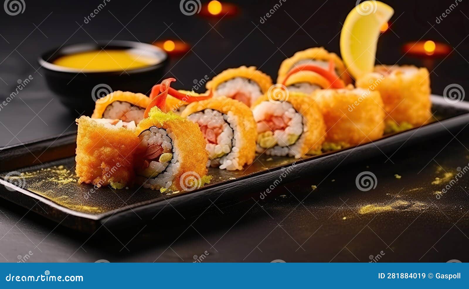 Irresistibly Hot and Crispy Deep-Fried Sushi Rolls with Succulent ...