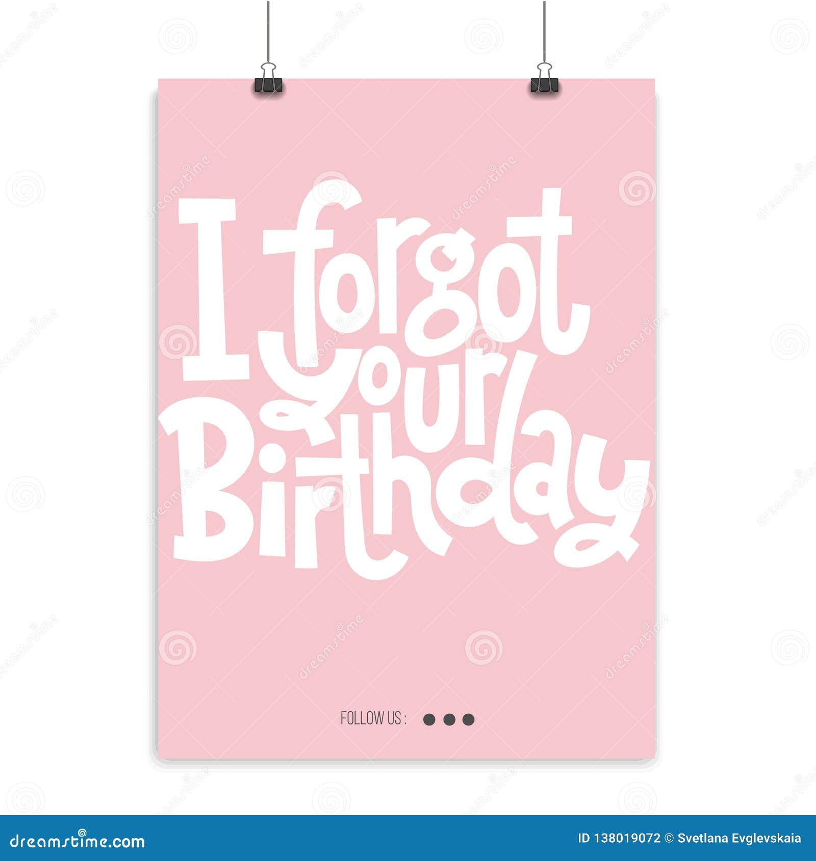 Irreverent Birthday. Poster with Hand Drawn Vector Lettering. Stock ...