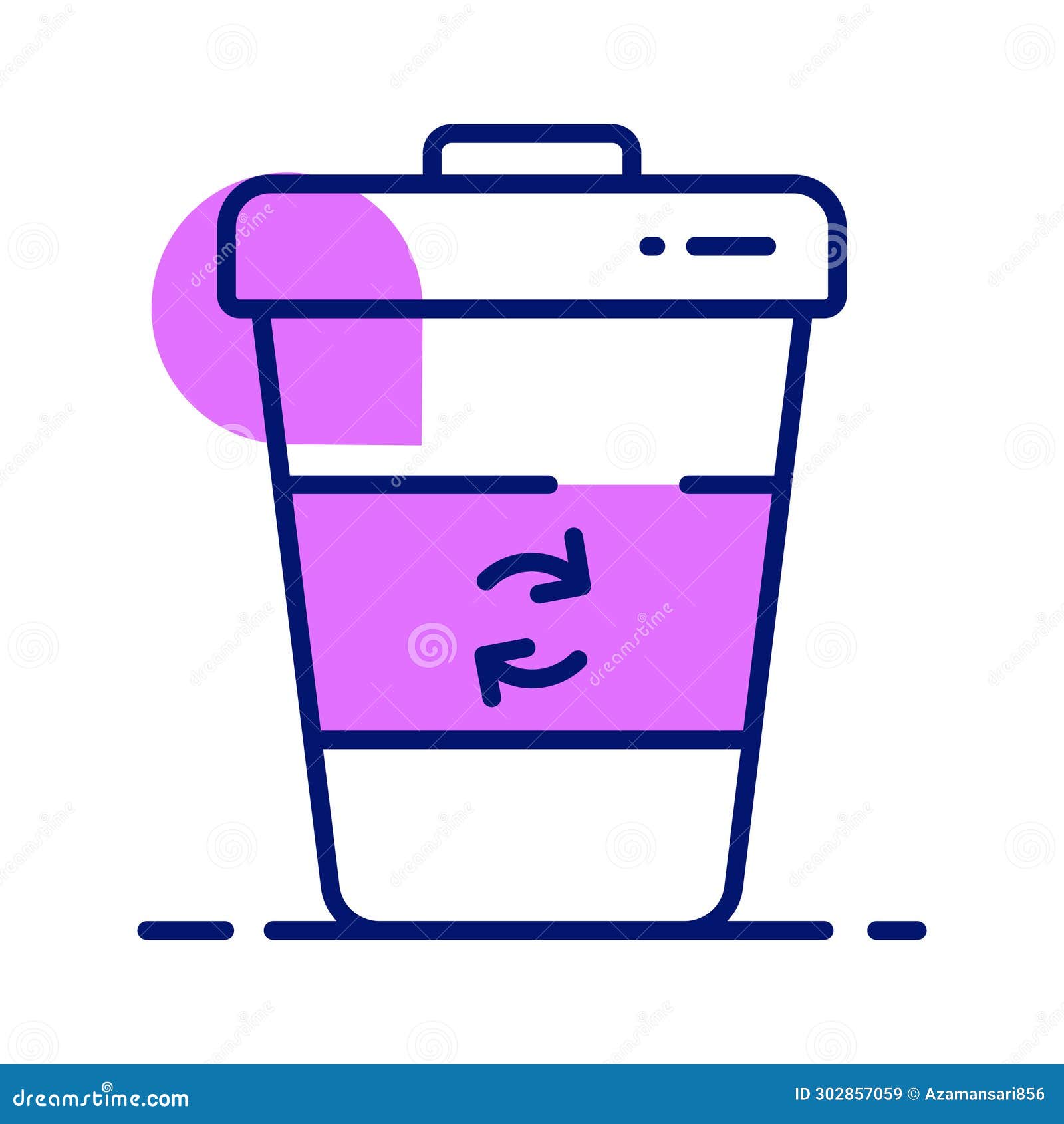 Irreversible Arrows on Garbage Bin Denoting Concept Icon of Recycle Bin ...