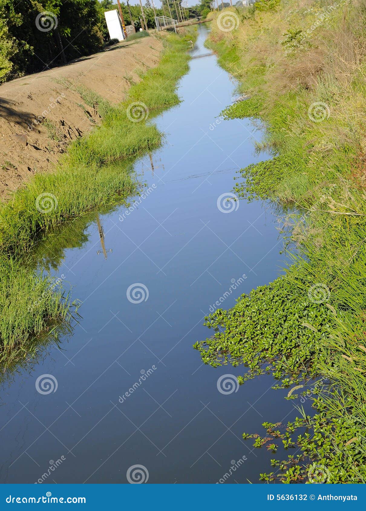 Irrigation Canal stock photo. Image of reflection, watering - 5636132