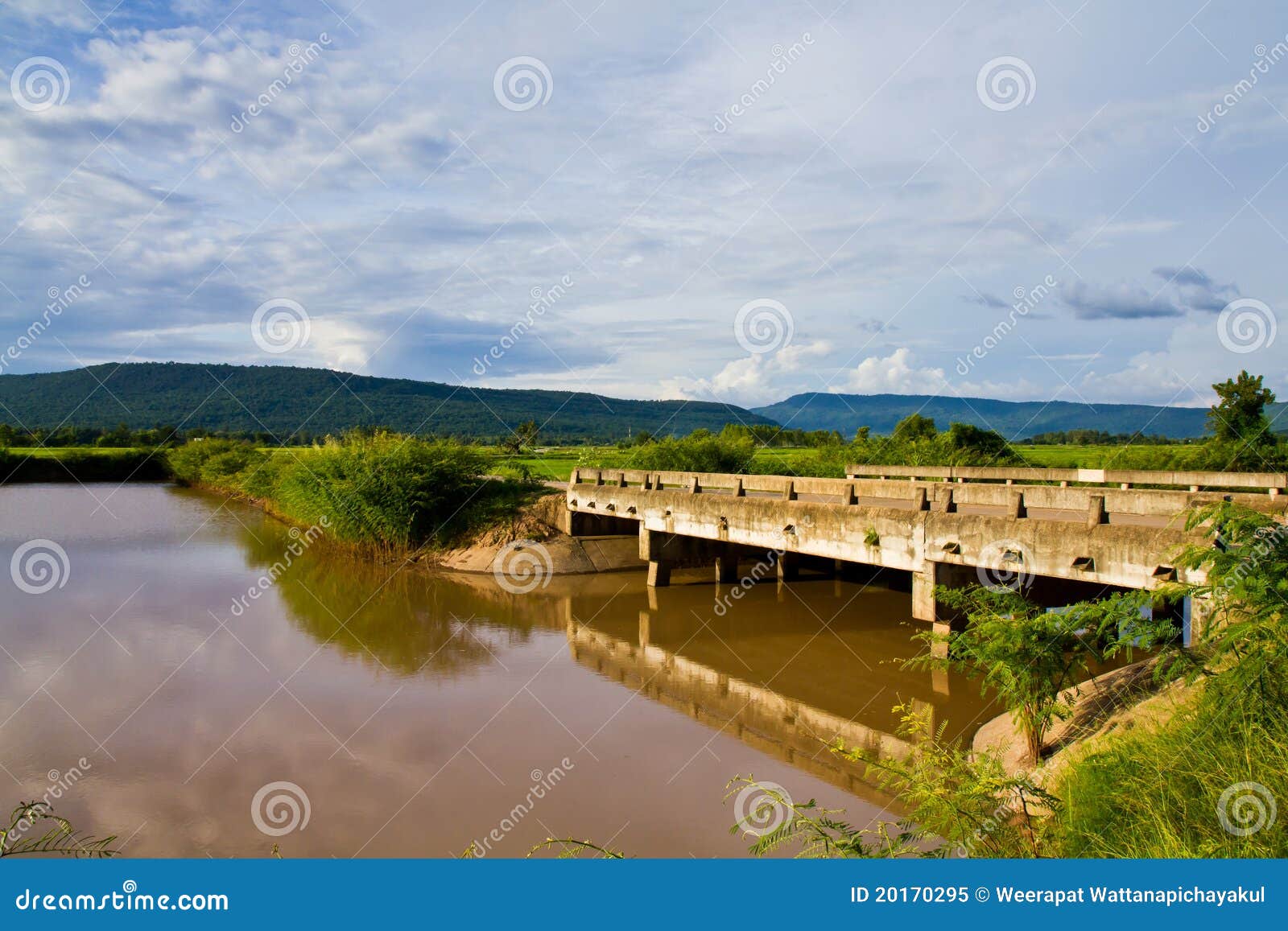 Irrigation Canal and Bridge Stock Image - Image of agriculture ...