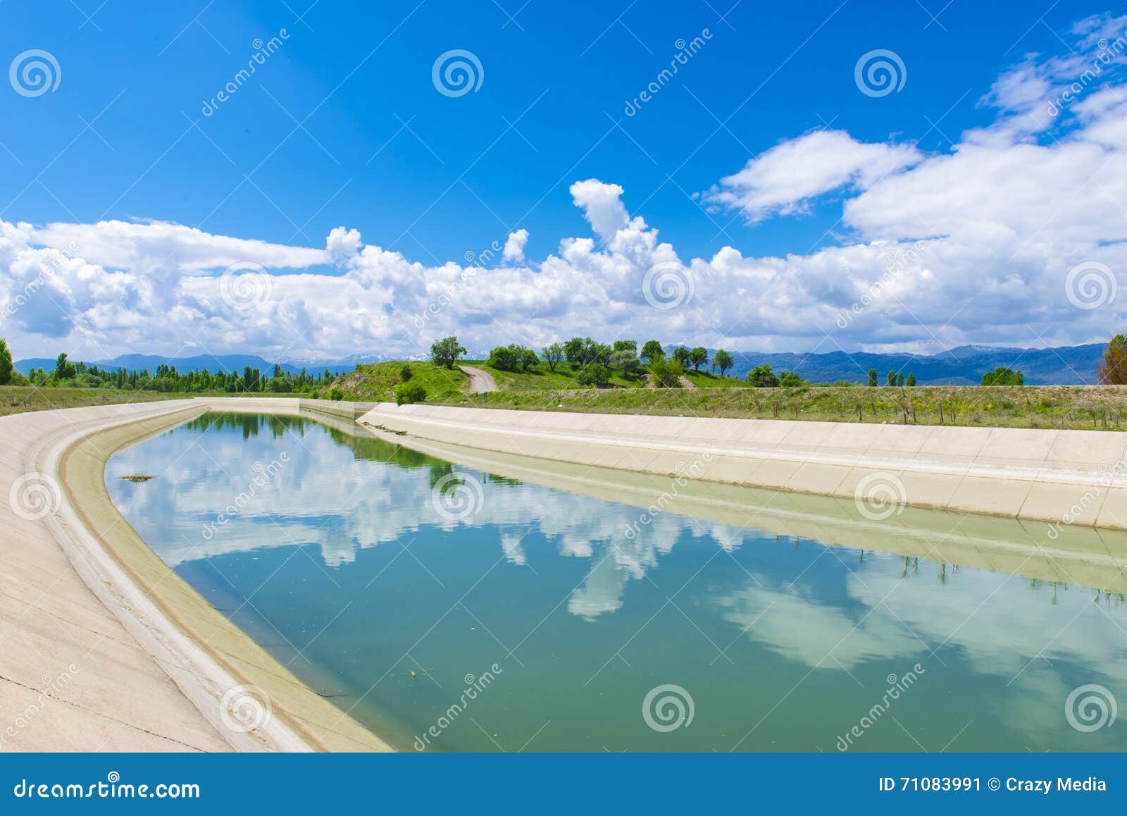 Irrigation channel stock image. Image of bank, irrigate - 71083991