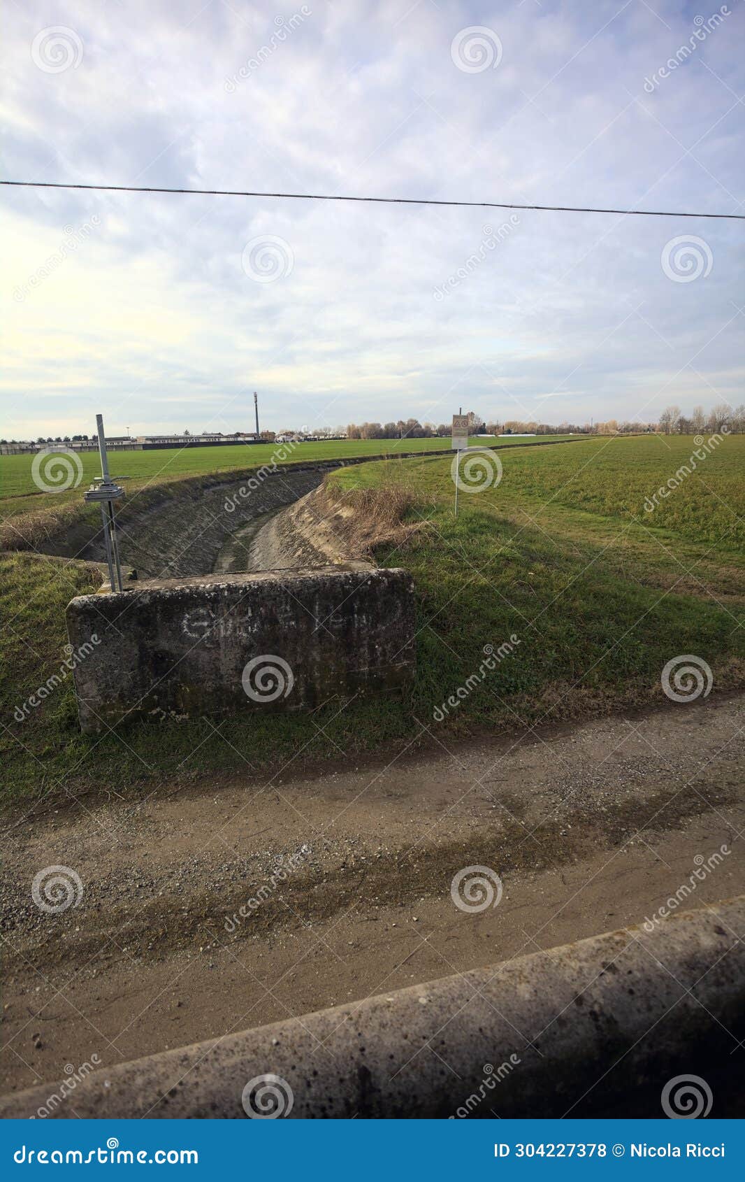 Irrigation channel stock photo. Image of ditch, landscape - 304227378