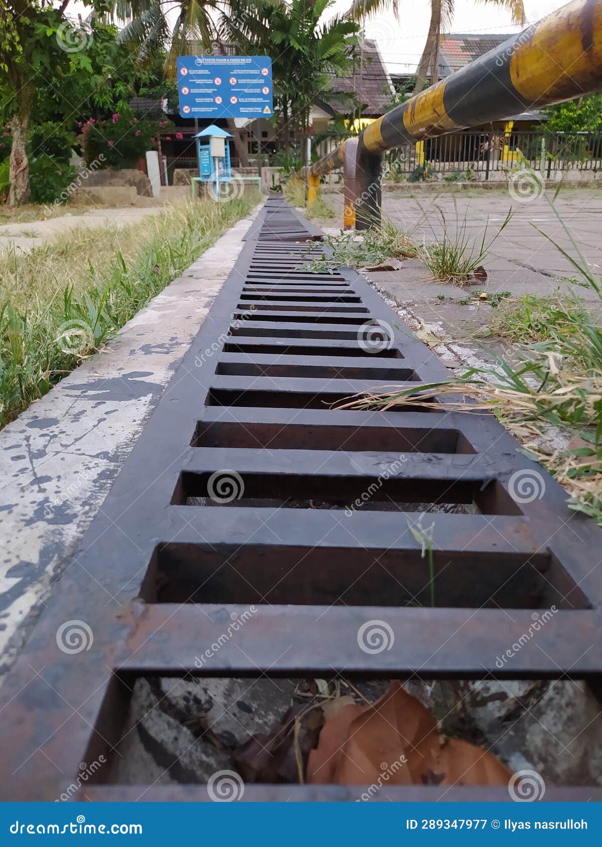 Irrigation Channels Closed with Iron Guards Stock Image - Image of ...
