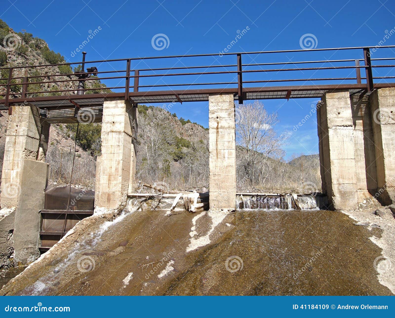 Irrigation Dam stock image. Image of canal, steel, river - 41184109