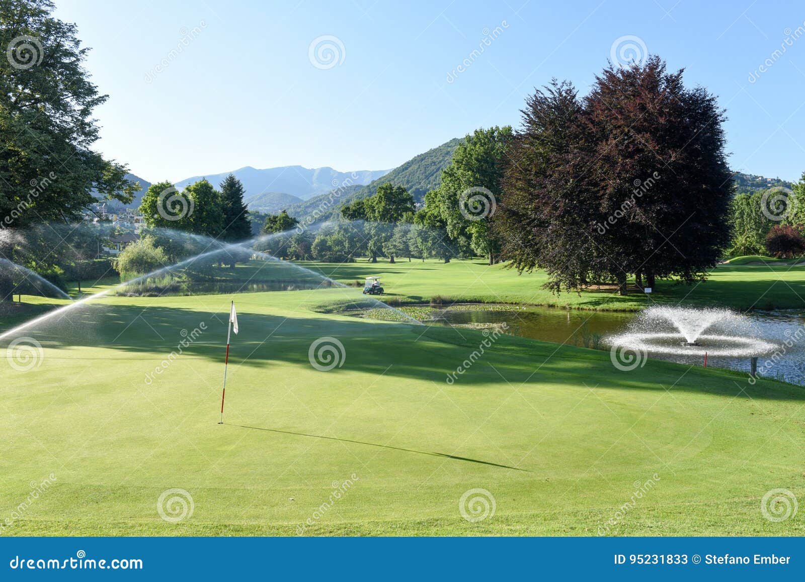 Irrigation of the Golf Course at Magliaso Editorial Stock Photo - Image ...