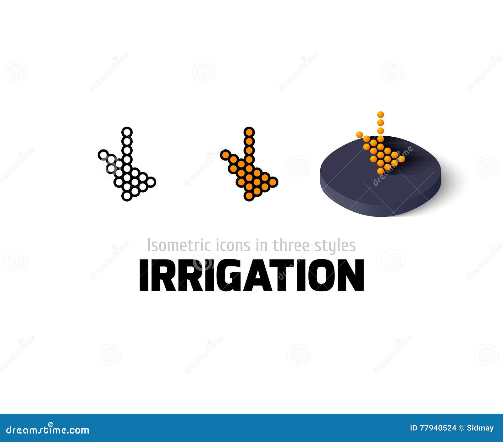 Irrigation Icon in Different Style Stock Vector - Illustration of ...