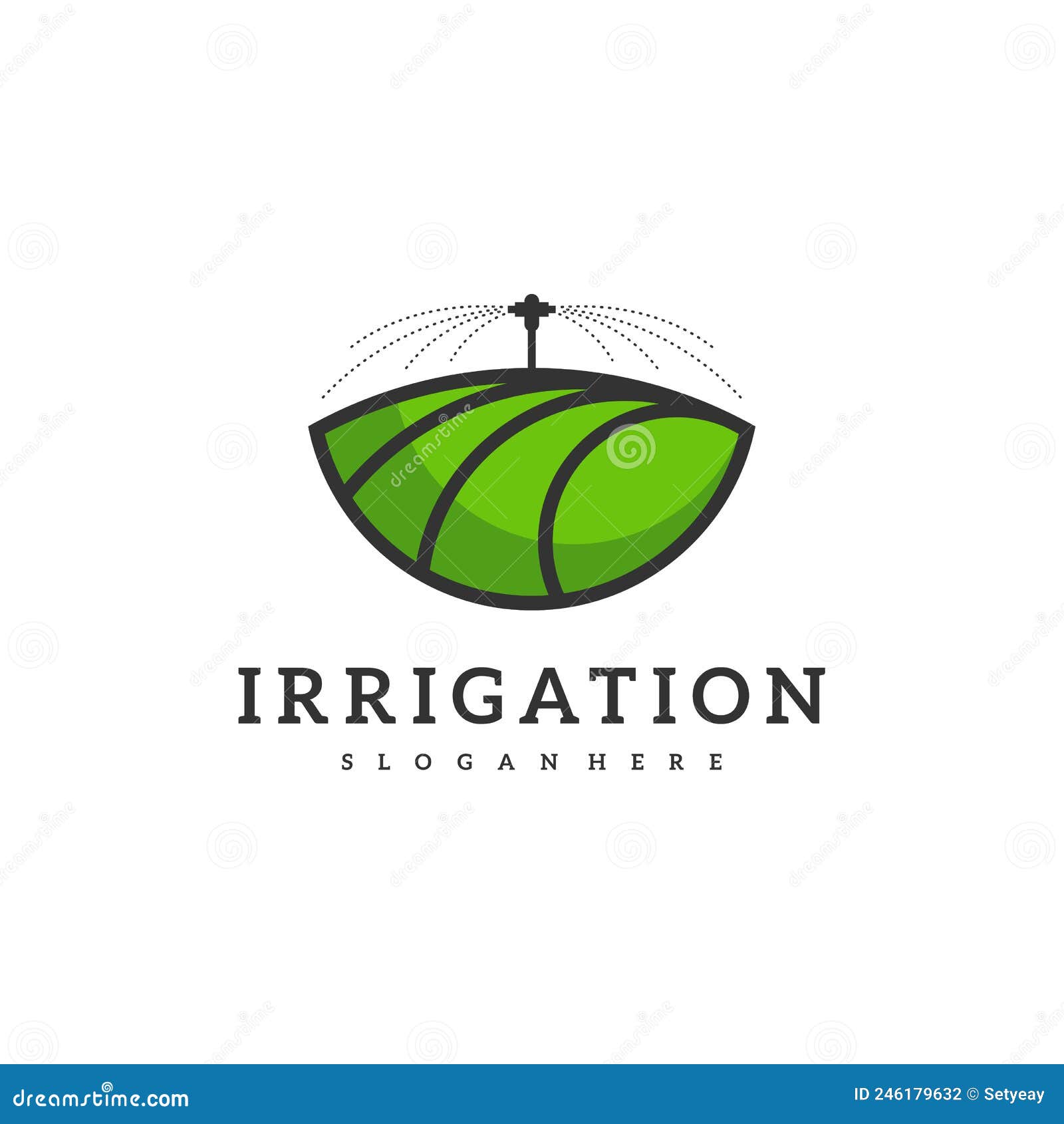Irrigation Logo Design Vector. Icon Symbol. Template Illustration ...