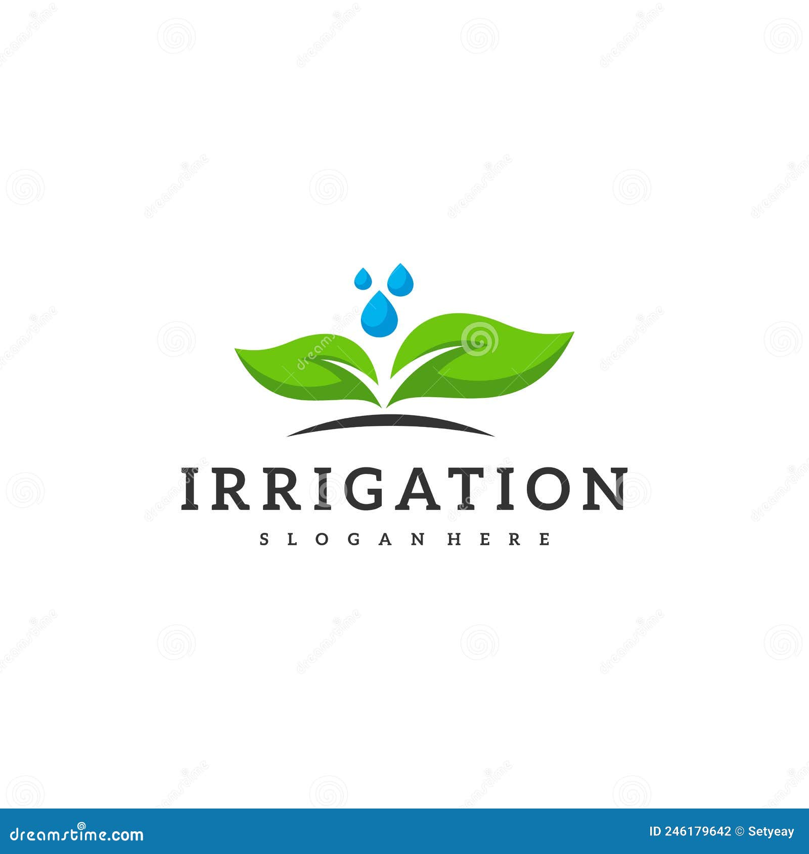 Irrigation Logo Design Vector. Icon Symbol. Template Illustration ...