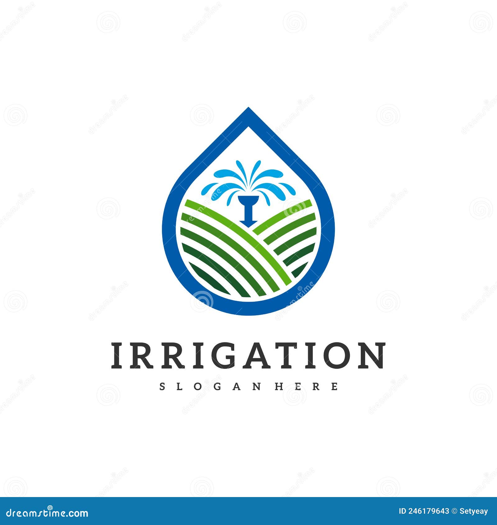 Irrigation Logo Design Vector. Icon Symbol. Template Illustration ...
