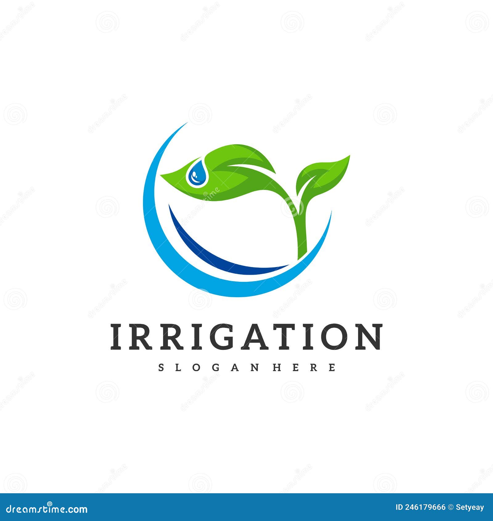 Irrigation Logo Design Vector. Icon Symbol. Template Illustration ...