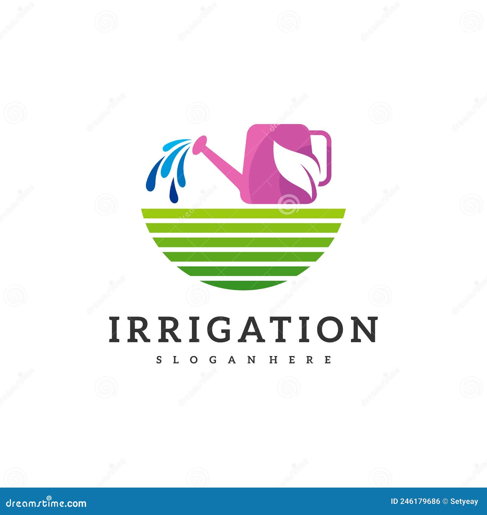Irrigation Logo Design Vector. Icon Symbol Stock Illustration ...