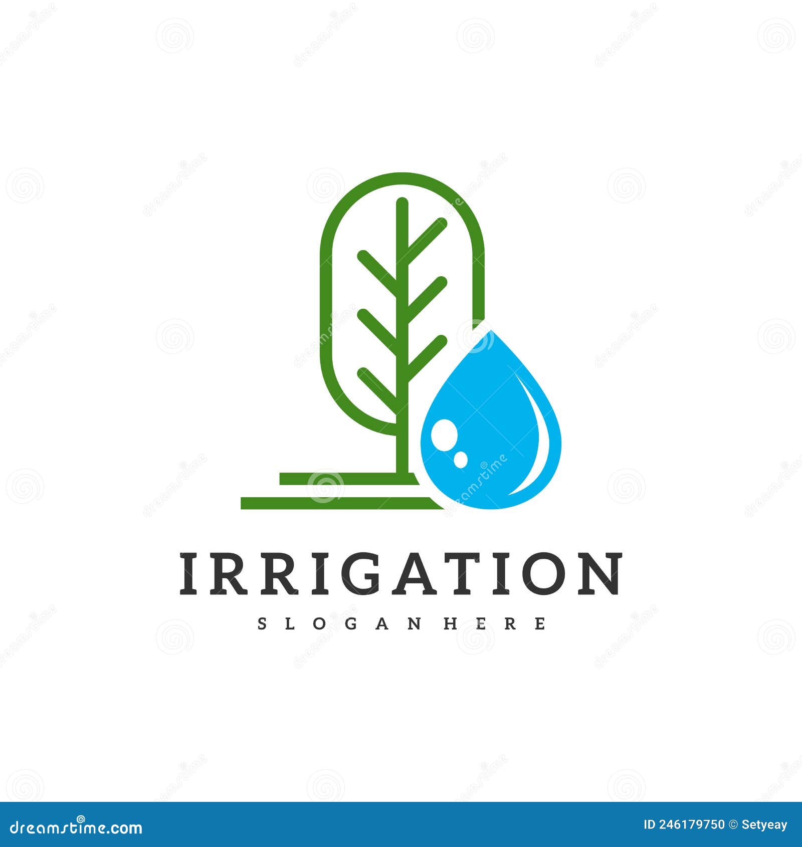 Irrigation Logo Design Vector. Icon Symbol Stock Illustration ...