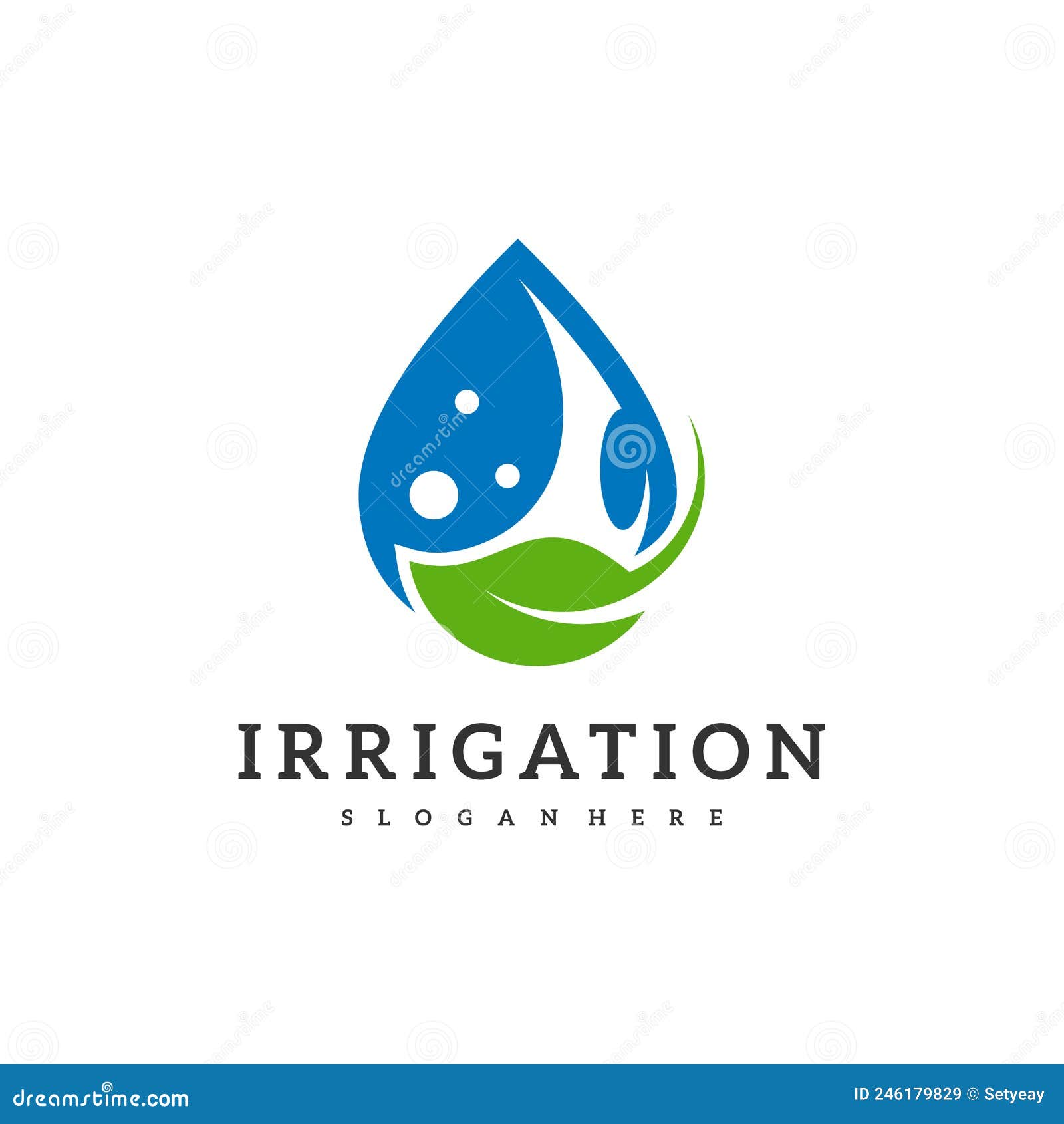 Irrigation Logo Design Vector. Icon Symbol Stock Illustration ...