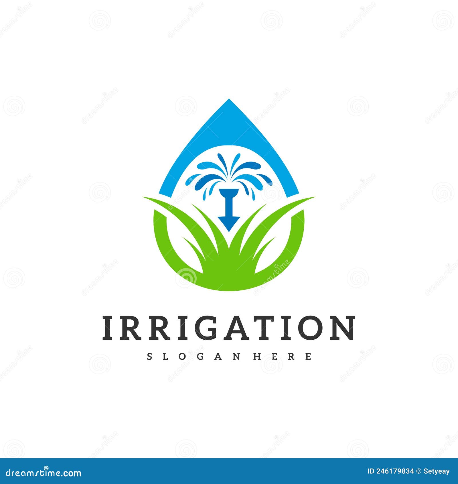 Irrigation Logo Design Vector. Icon Symbol Stock Illustration ...