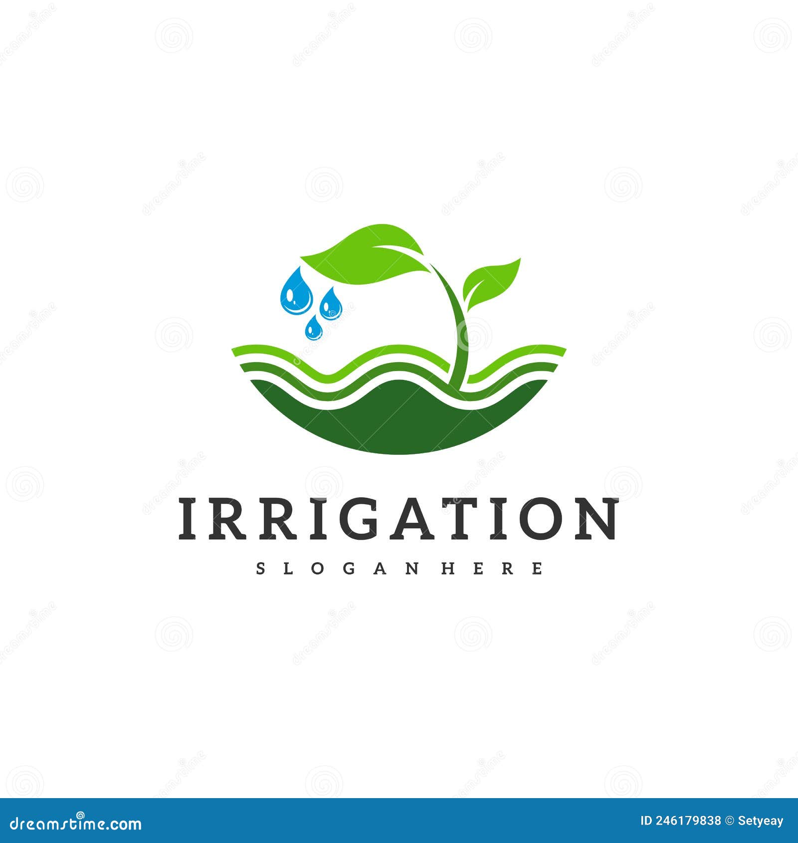Irrigation Logo Design Vector. Icon Symbol Stock Illustration ...