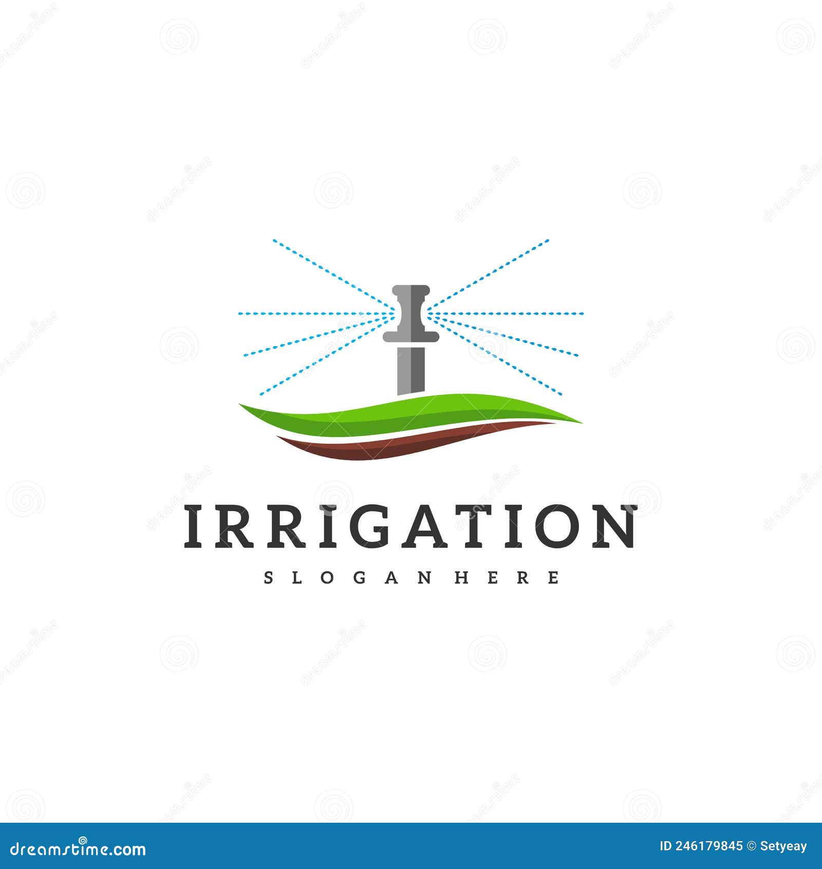 Irrigation Logo Design Vector. Icon Symbol Stock Illustration ...
