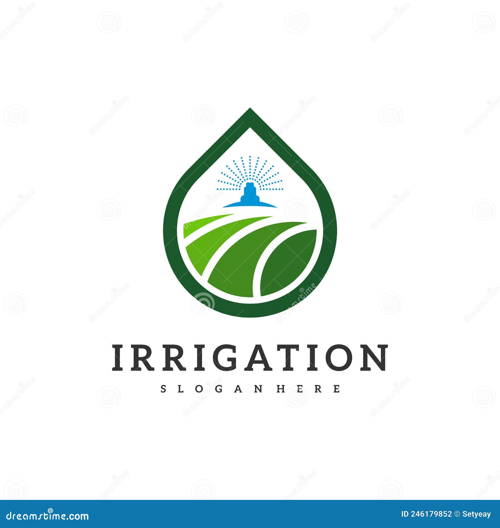 Irrigation Logo Design Vector. Icon Symbol Stock Illustration ...