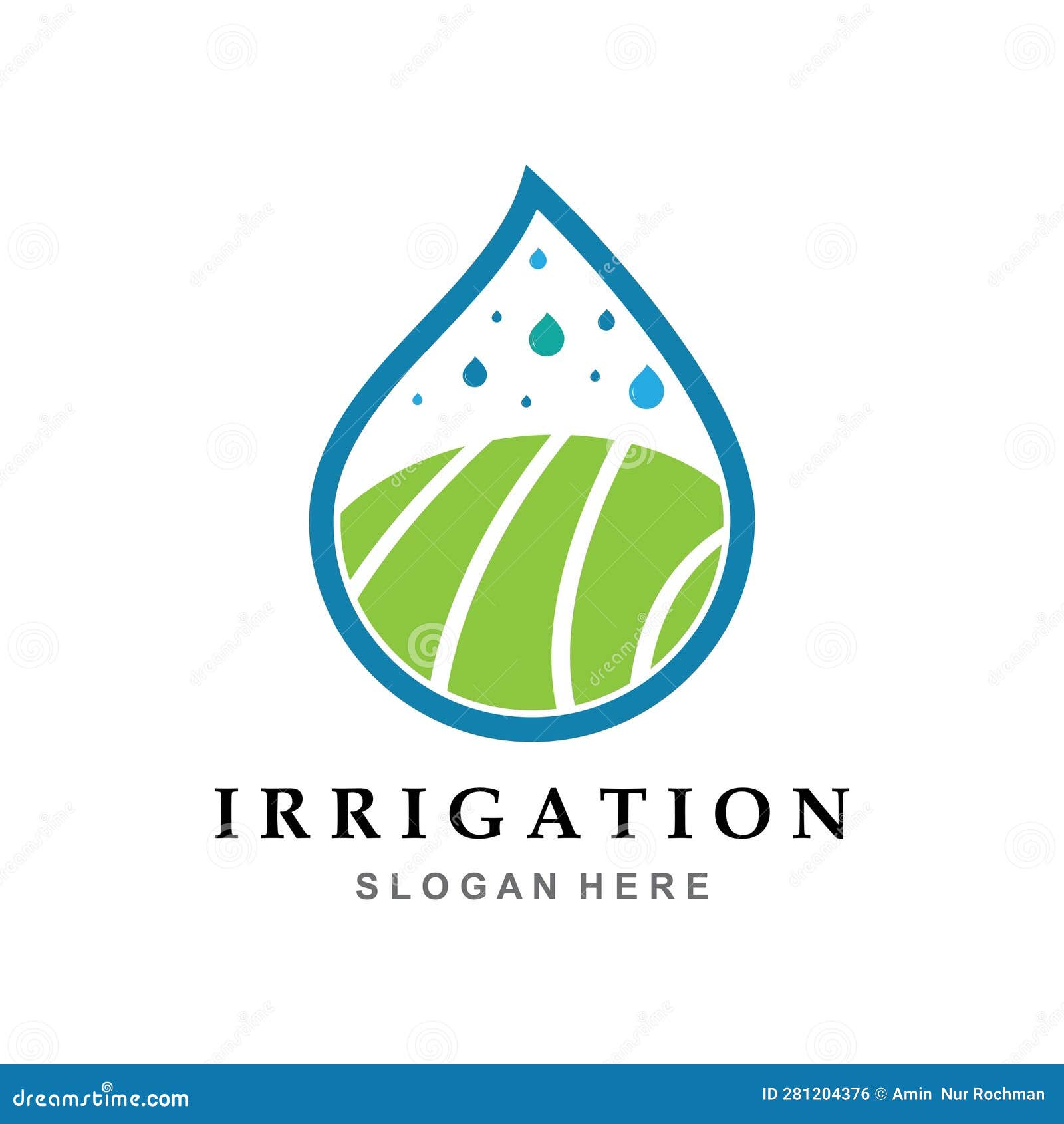 Irrigation Logo Design Vector. Icon Symbol. Template Illustration Stock ...