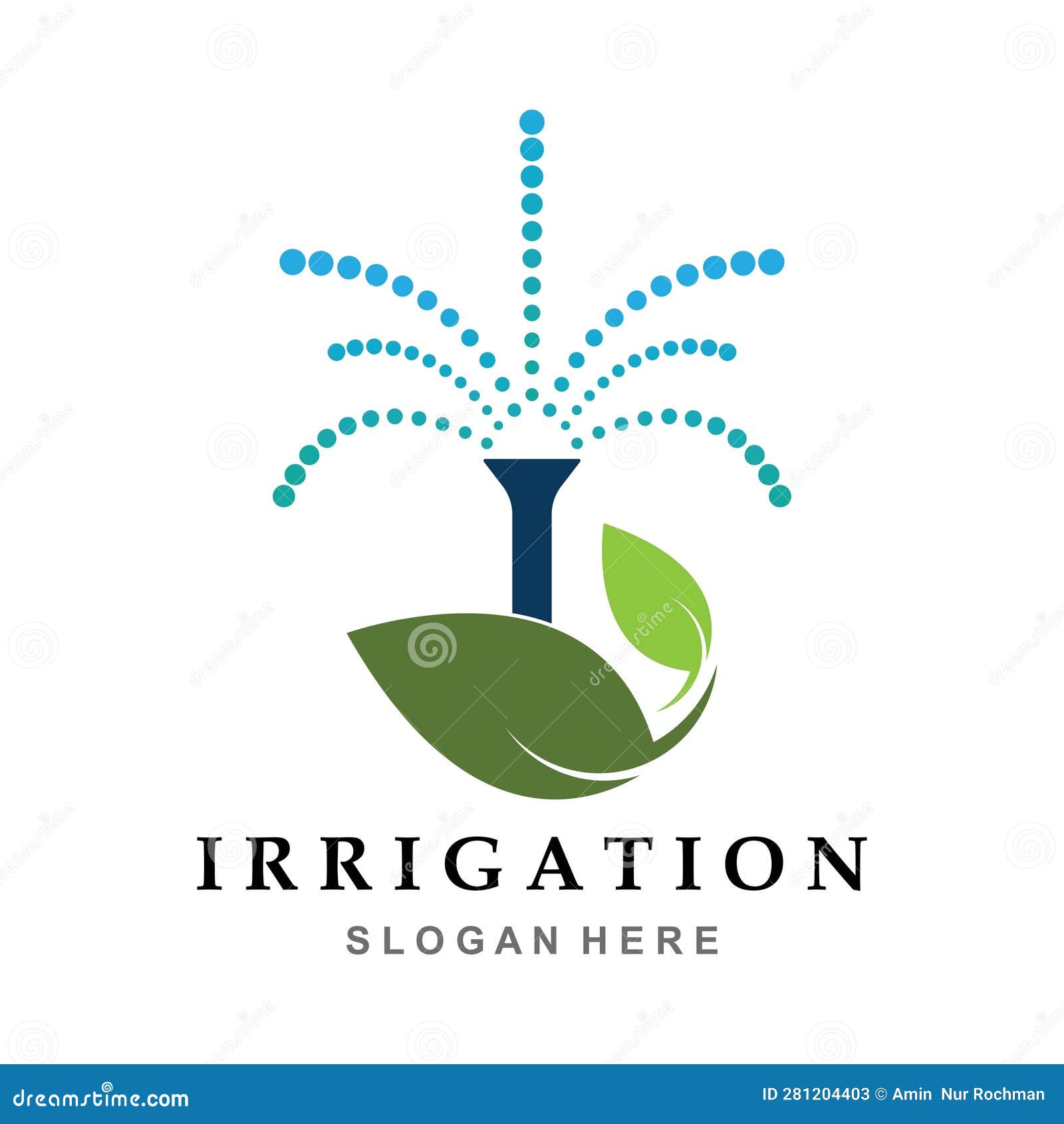 Irrigation Logo Design Vector. Icon Symbol. Template Illustration Stock ...