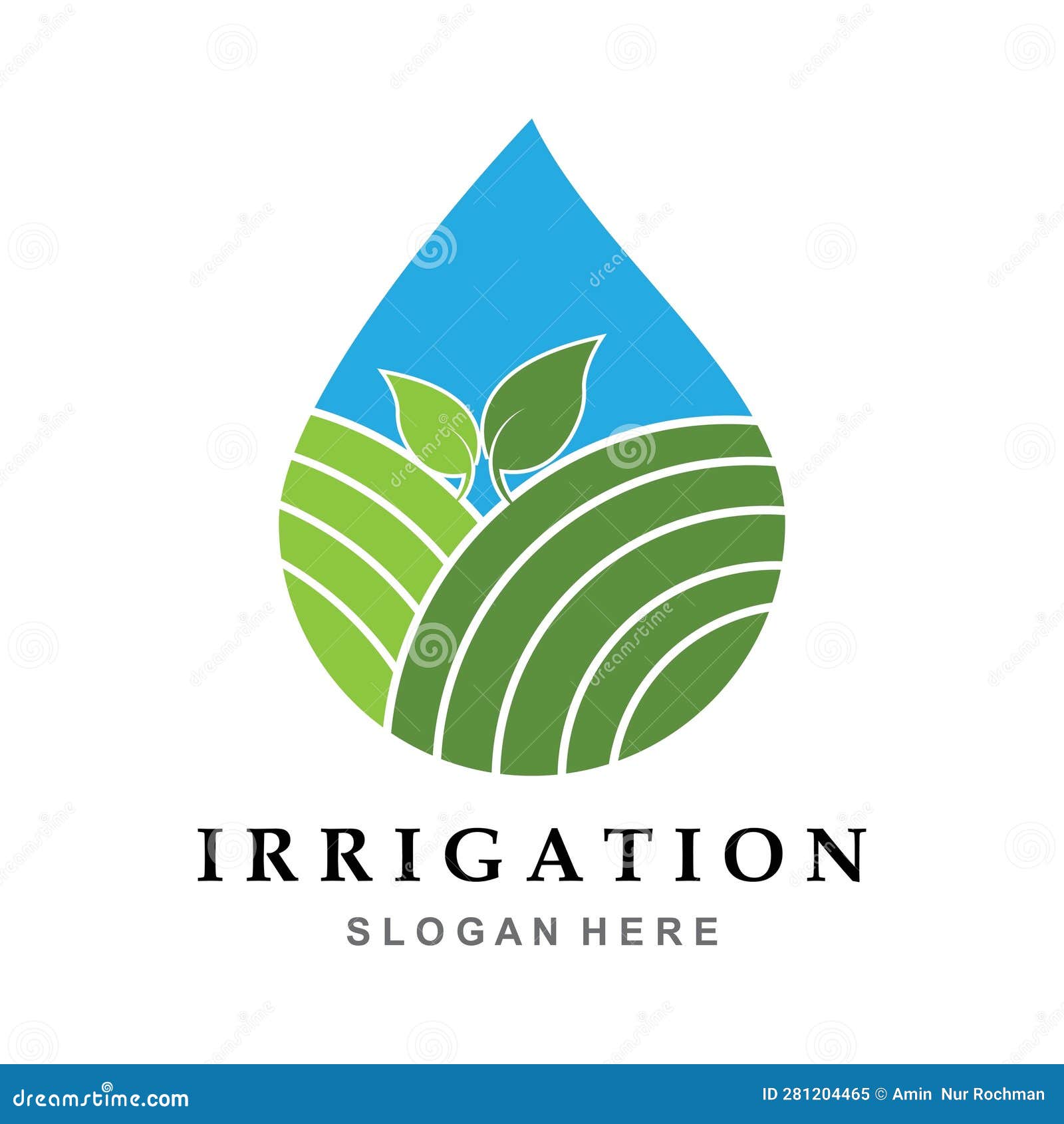 Irrigation Logo Design Vector. Icon Symbol. Template Illustration Stock ...