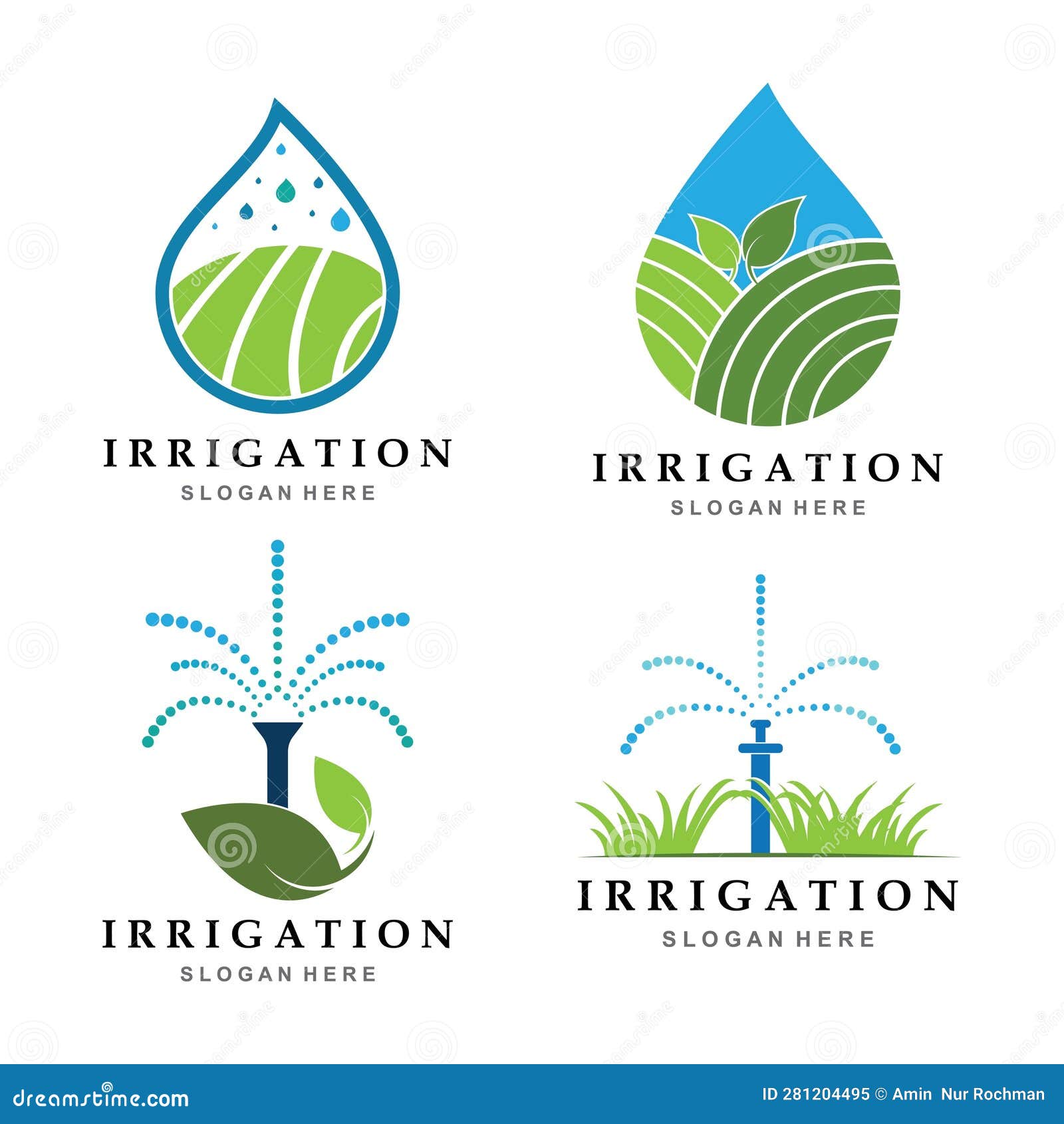 Irrigation Logo Design Vector. Icon Symbol. Template Illustration Stock ...
