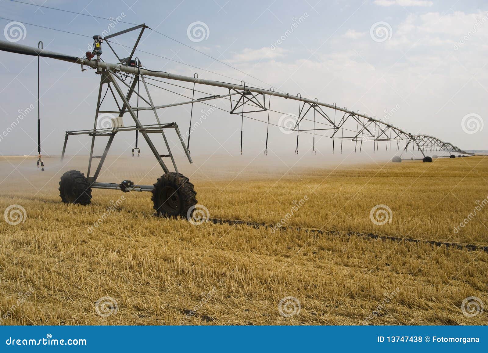 Irrigation Machine on Field Stock Photo - Image of agriculture, plains ...