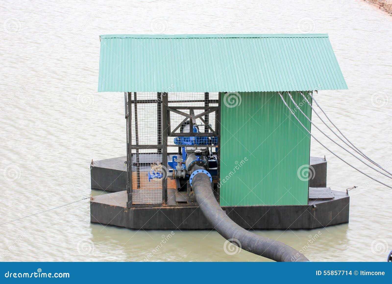 Irrigation Pumping Pipe System Stock Photo - Image of factory ...