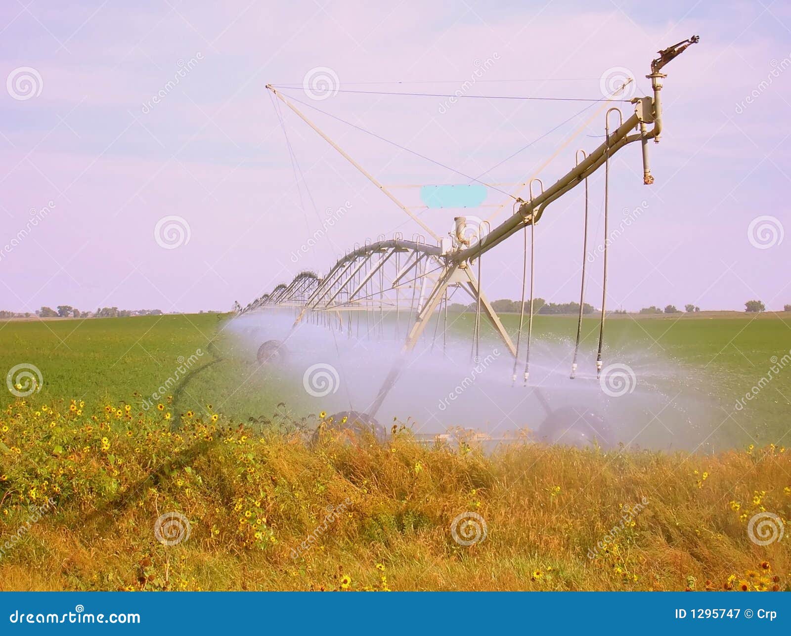 Irrigation system stock image. Image of farmland, dept - 1295747