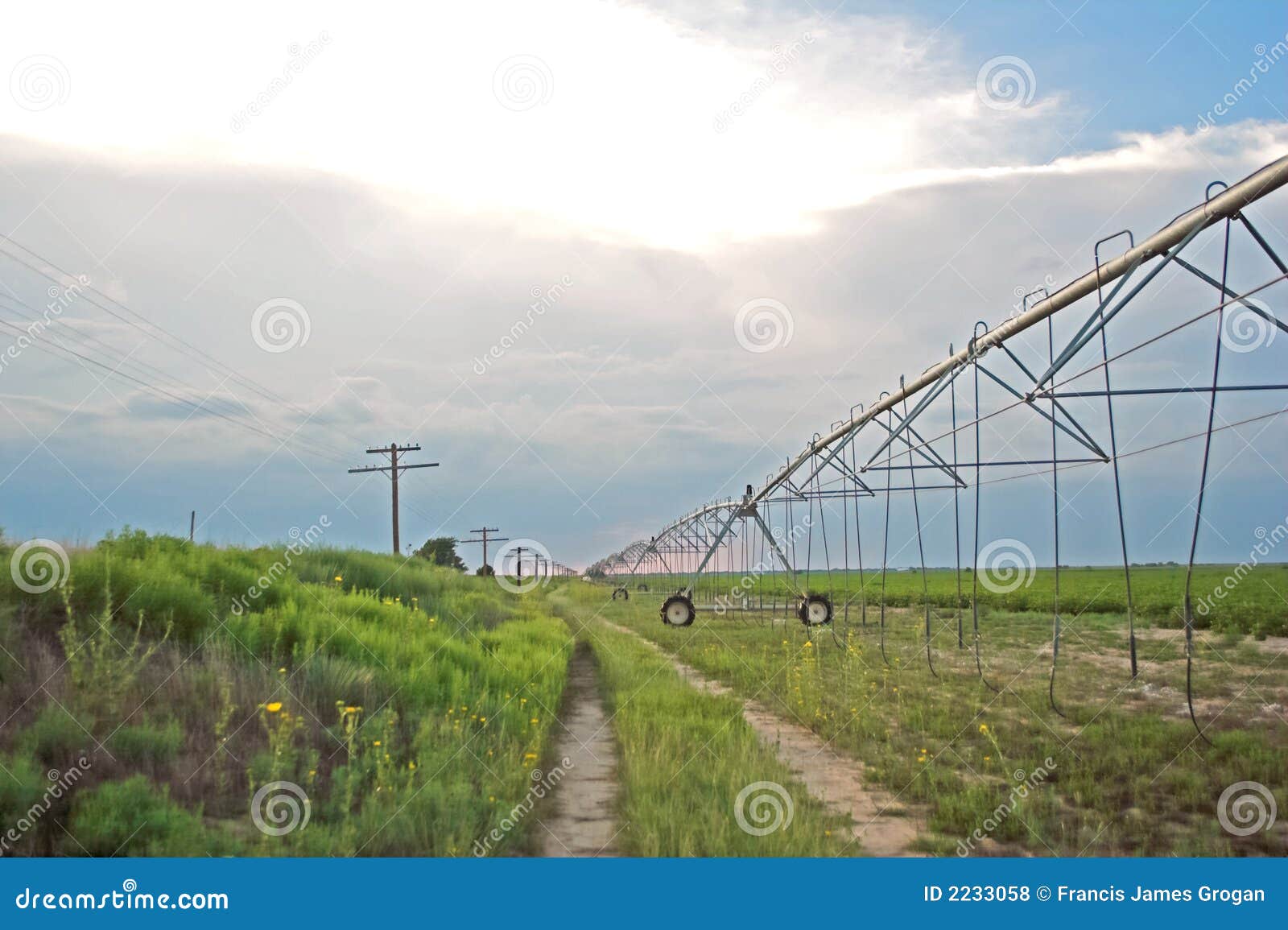 Irrigation system stock photo. Image of crop, green, prairie - 2233058