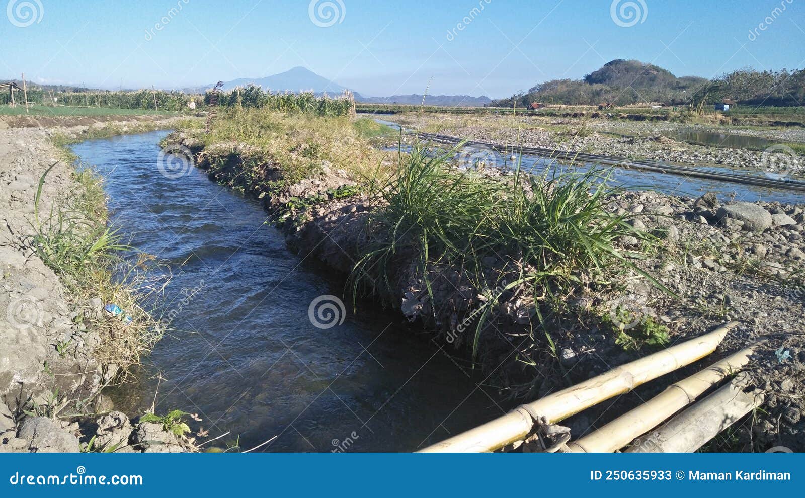 Irrigation System for Gardens and Paddy Fields Stock Image - Image of ...