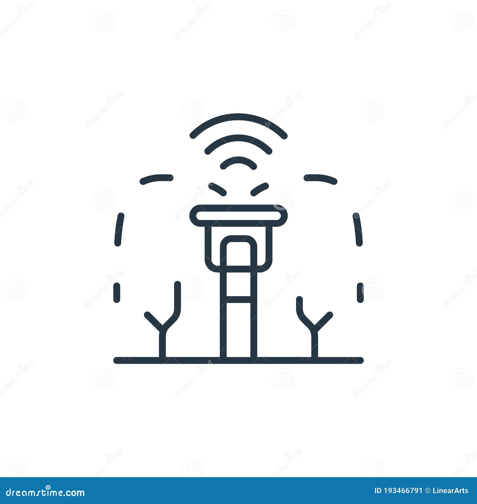 Irrigation System Icon Vector from Smart Home Devices Concept. Thin ...
