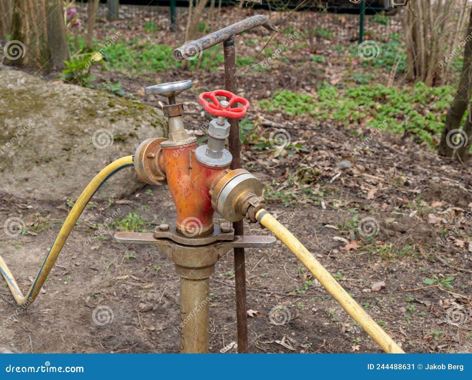 Irrigation System in the Park. Irrigation System. Stock Image - Image ...