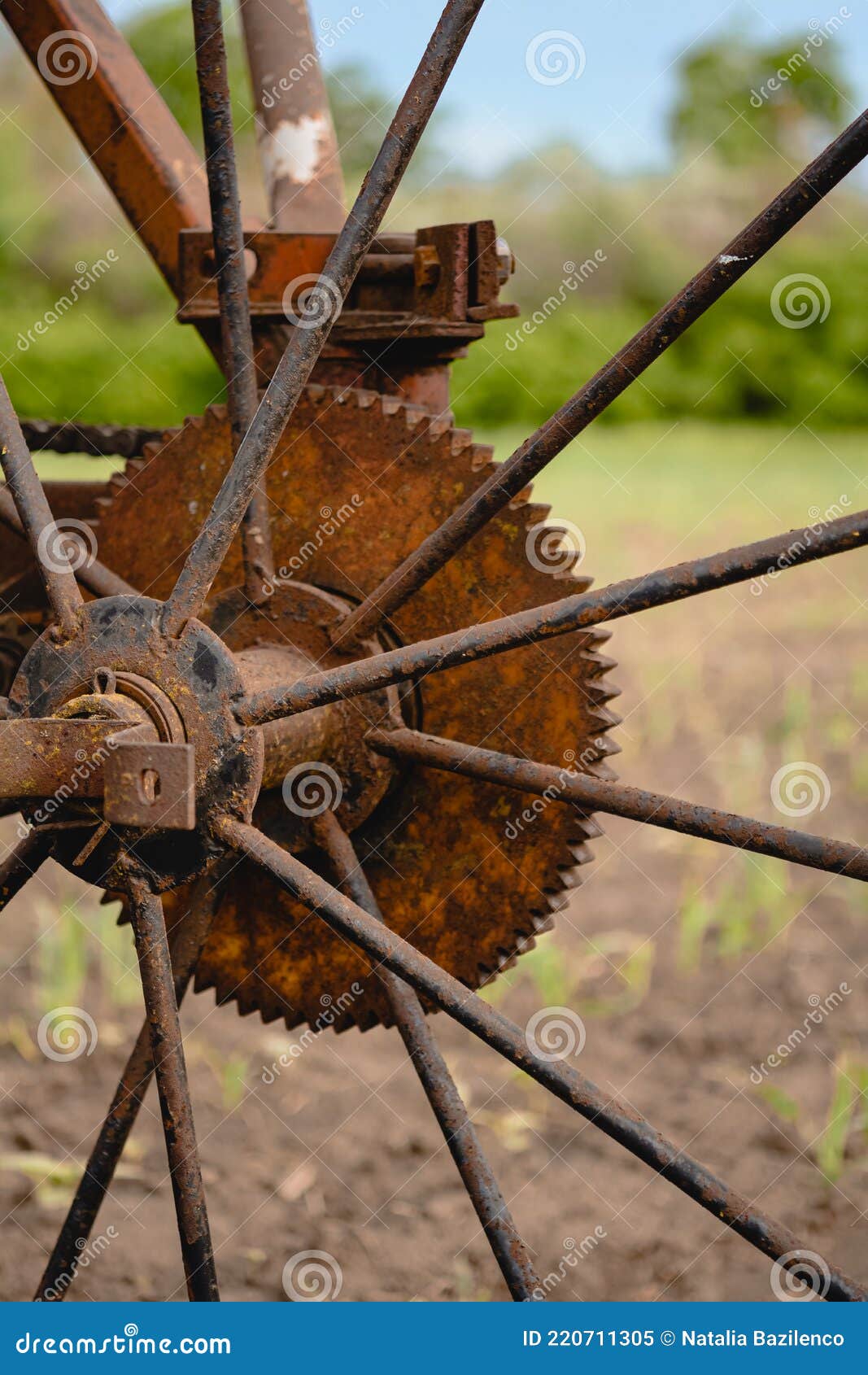 Irrigation System Wheel Close Up Stock Image - Image of modern, wheel ...