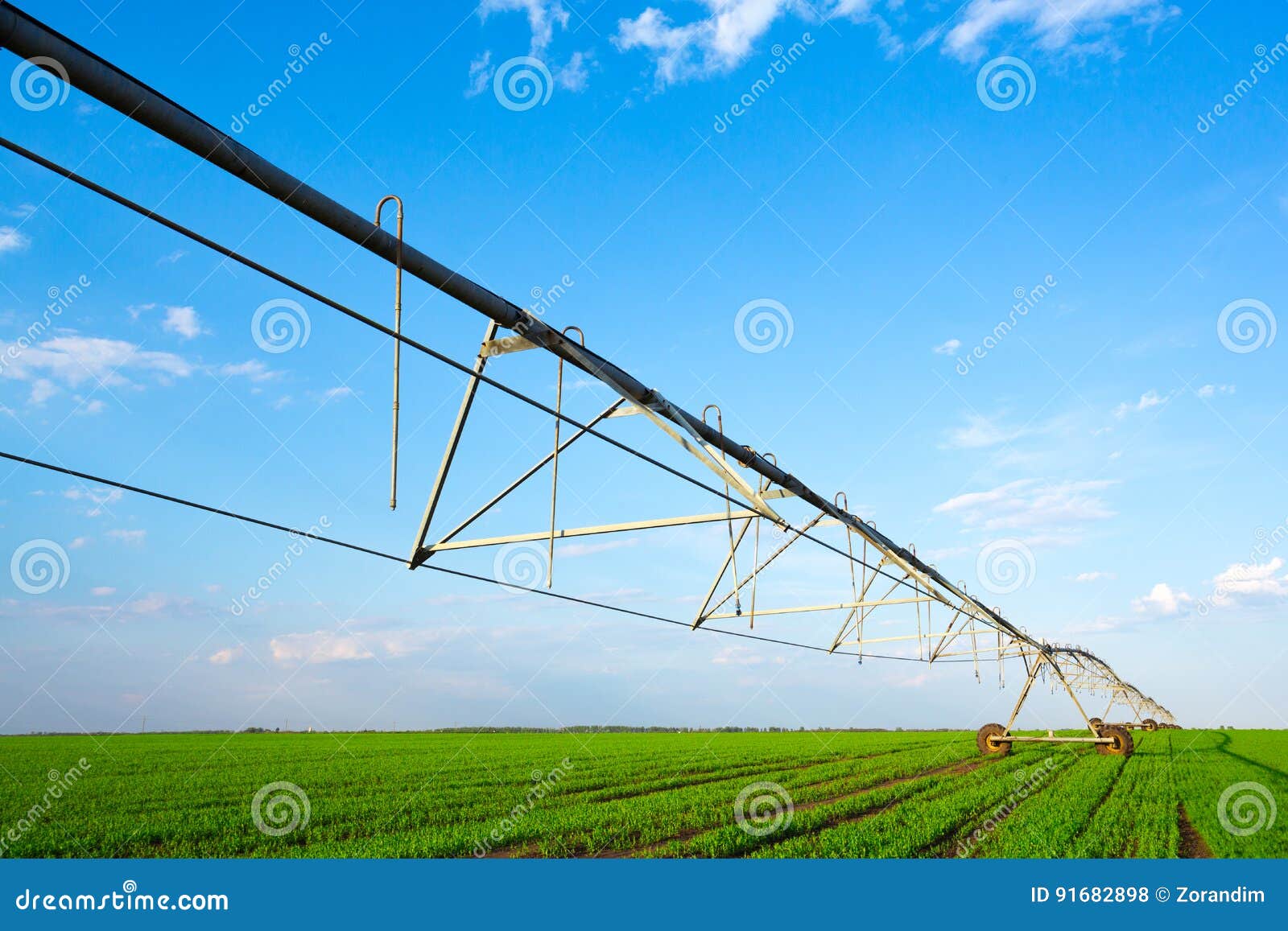 Irrigation System on Wheels Stock Photo - Image of blue, modern: 91682898