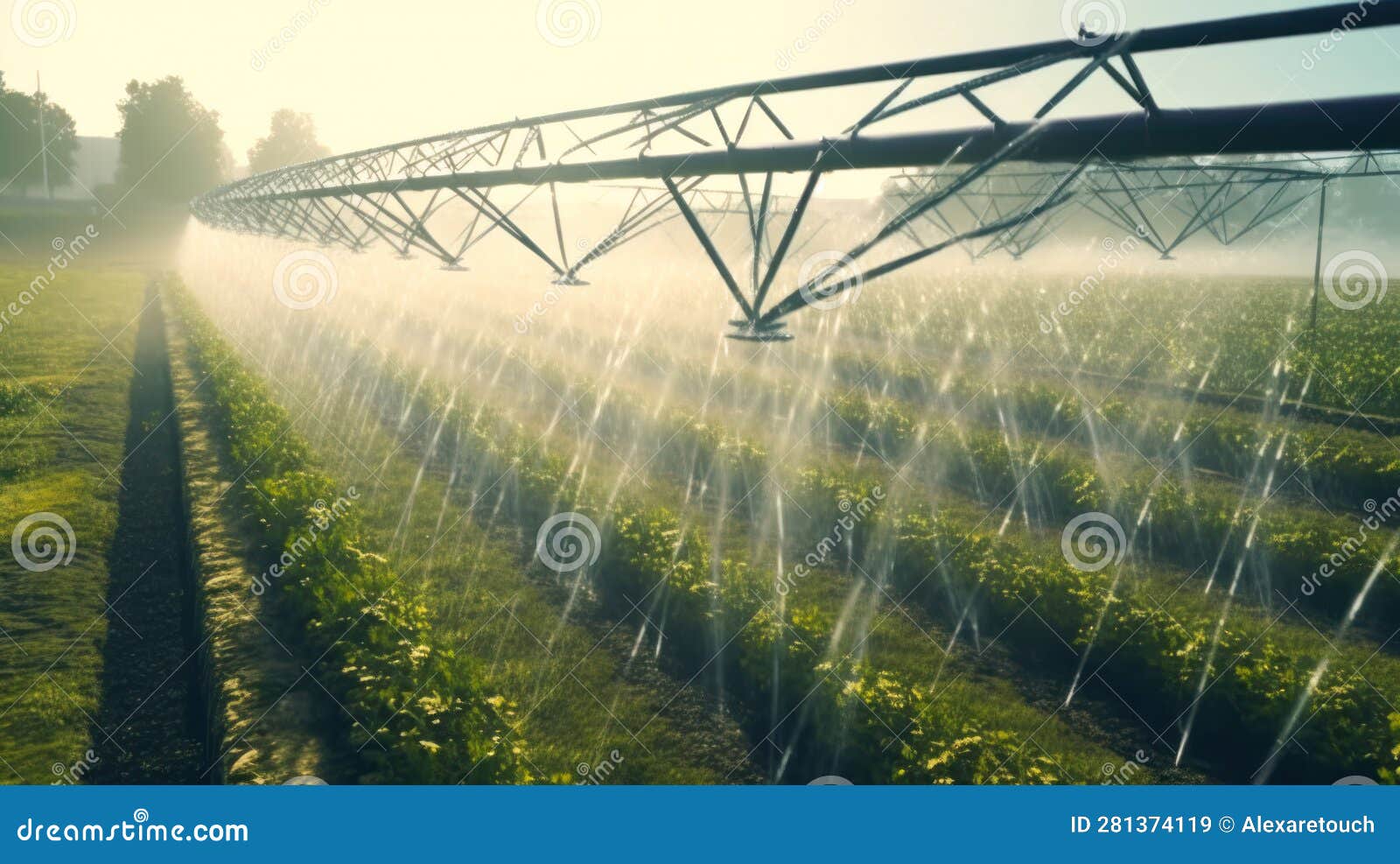 Irrigation Systems on a Farmer S Field Stock Image - Image of vegetable ...