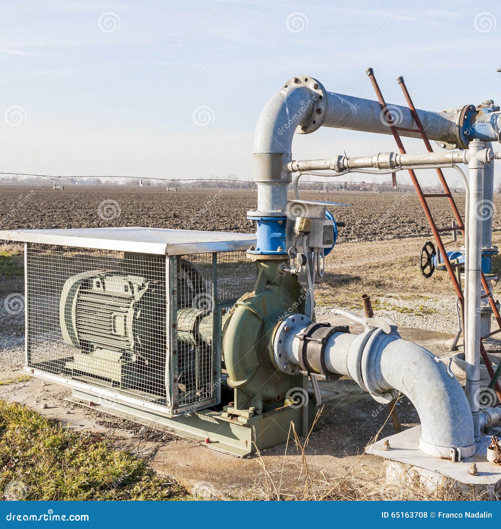 Irrigation Water Pumping System Stock Photo - Image of irrigation ...