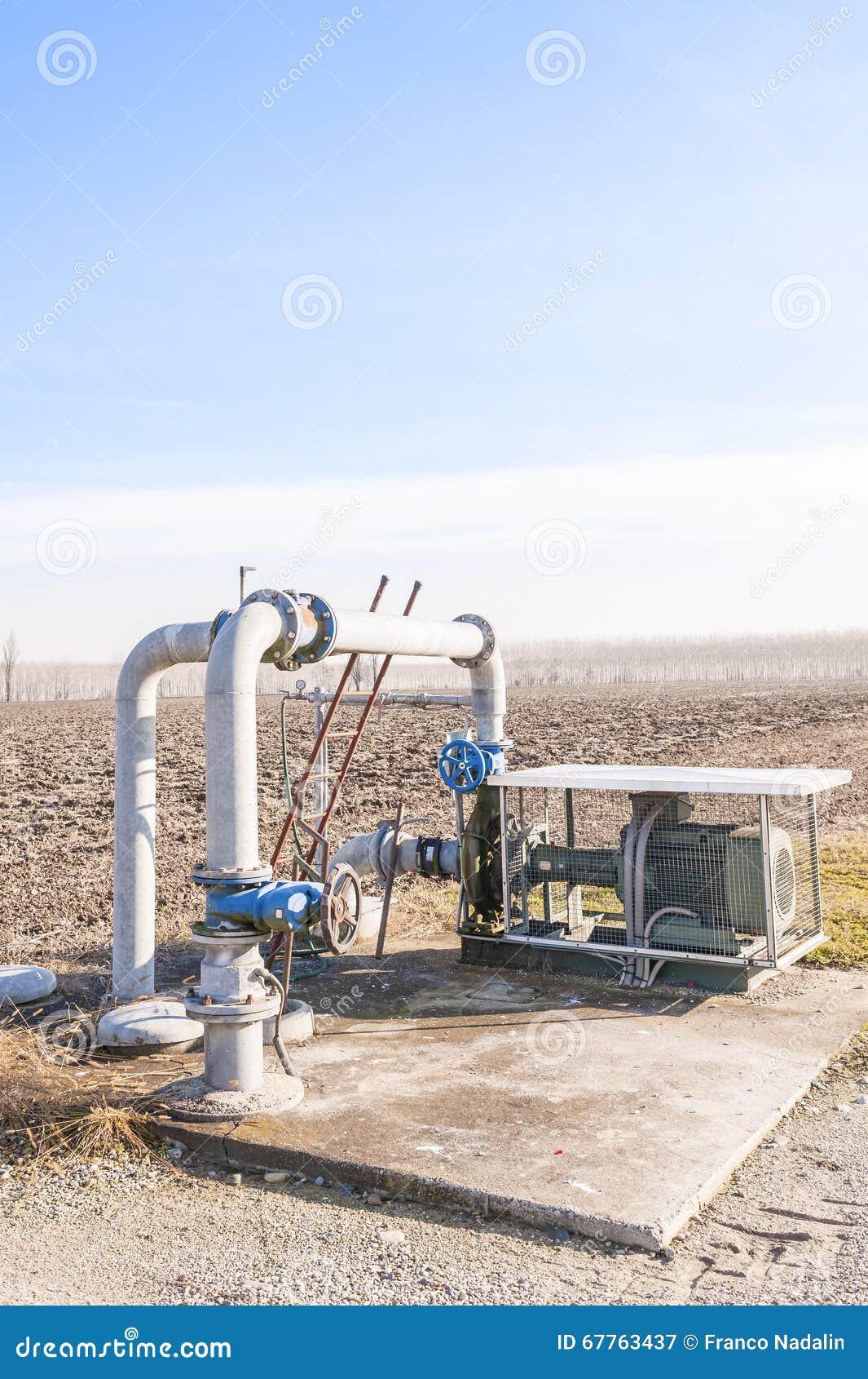 Irrigation Water Pumping System Stock Image - Image of pipe, country ...