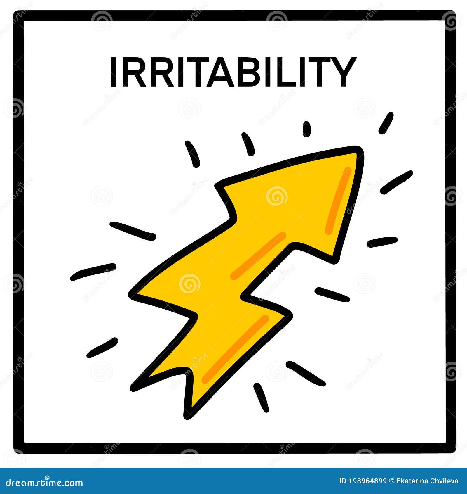 Irritability Hand Drawn Vector Illustration Icon In Cartoon Comic Style ...