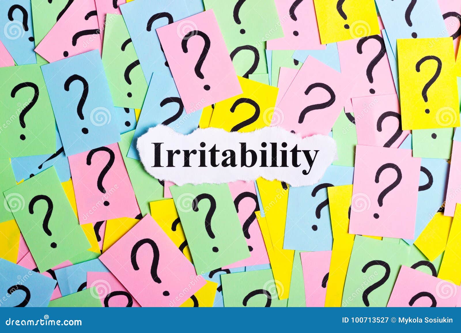 Irritability Syndrome Text on Colorful Sticky Notes Against the ...