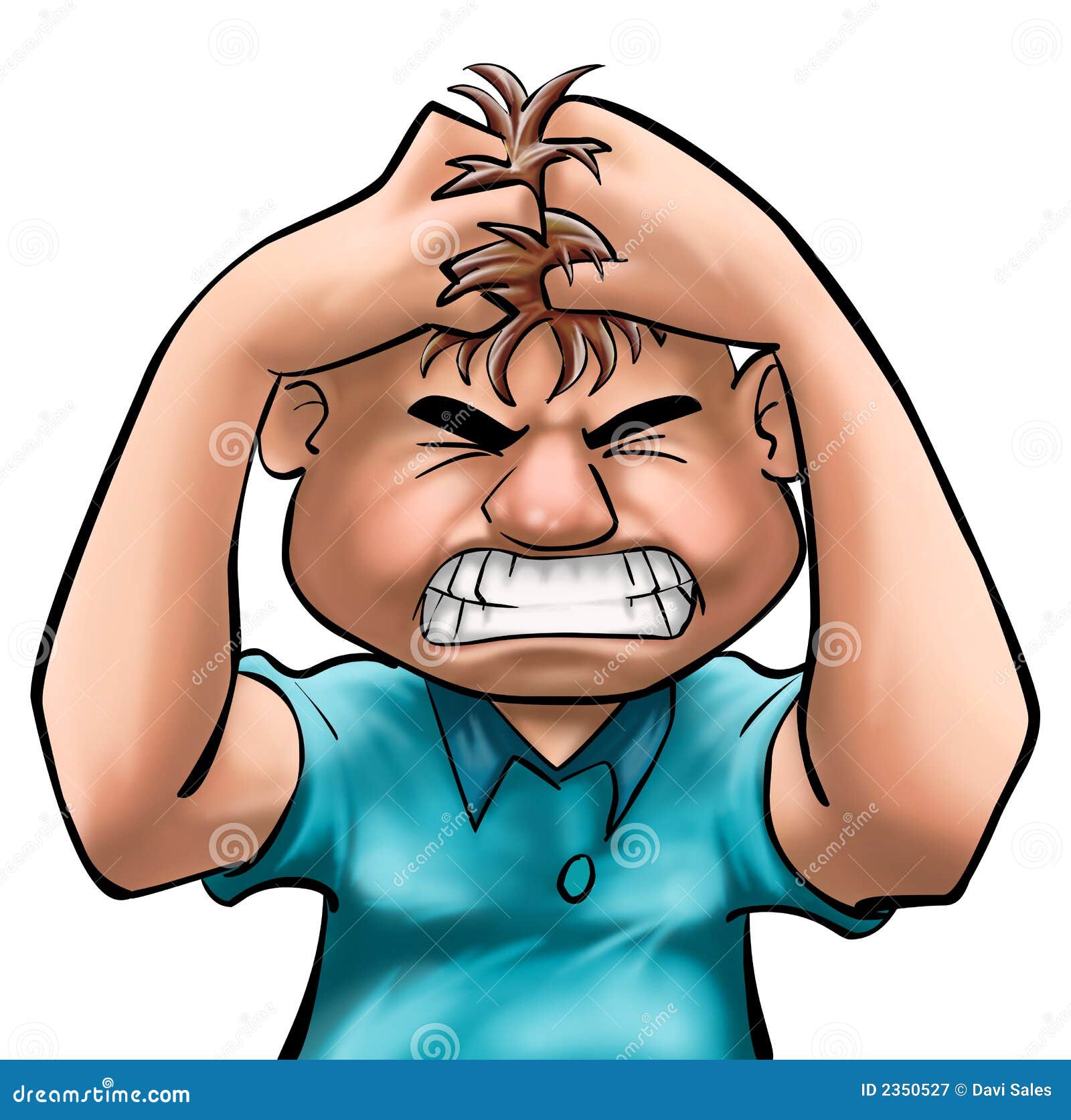 Irritado ilustração stock. Ilustração de puxar, boca, humano - 2350527