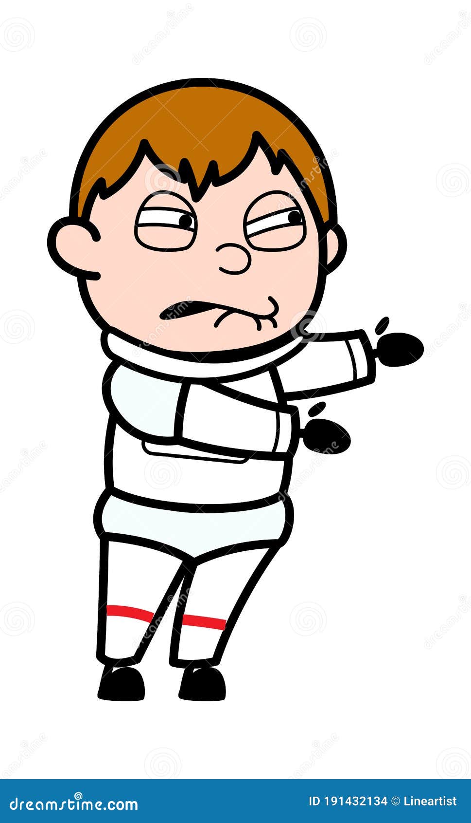 Irritated Astronaut Cartoon Illustration Stock Illustration ...