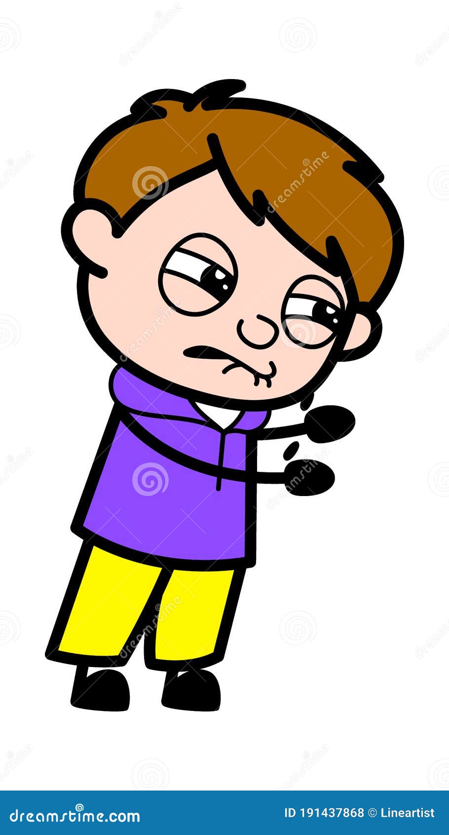 Irritated Boy Cartoon Illustration Stock Illustration - Illustration of ...